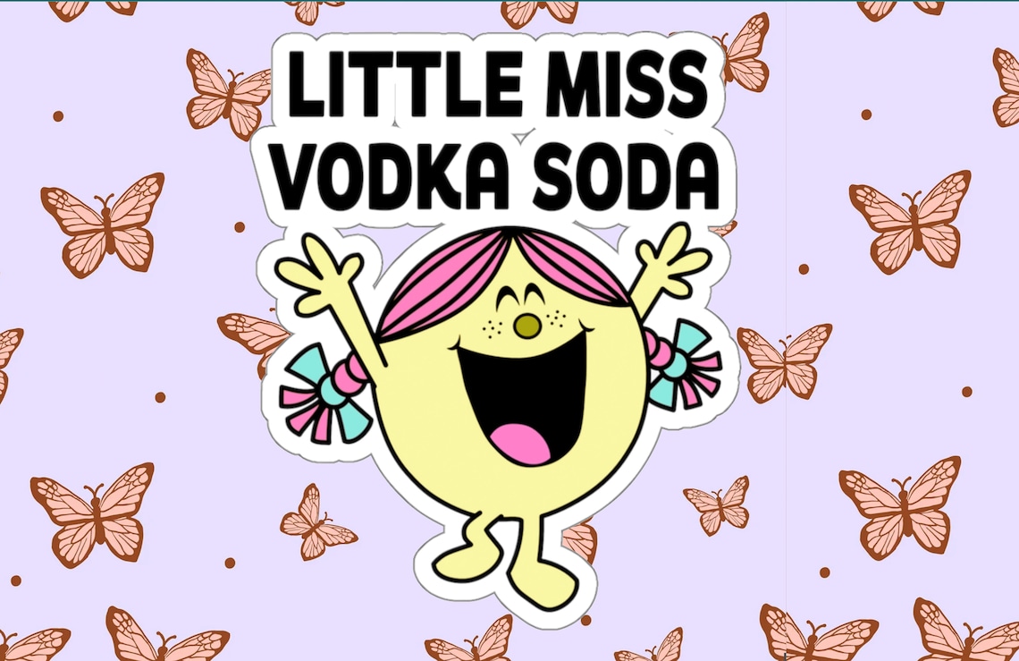 Little Miss Vodka Soda Sticker Little Miss Water Bottle - Etsy Canada