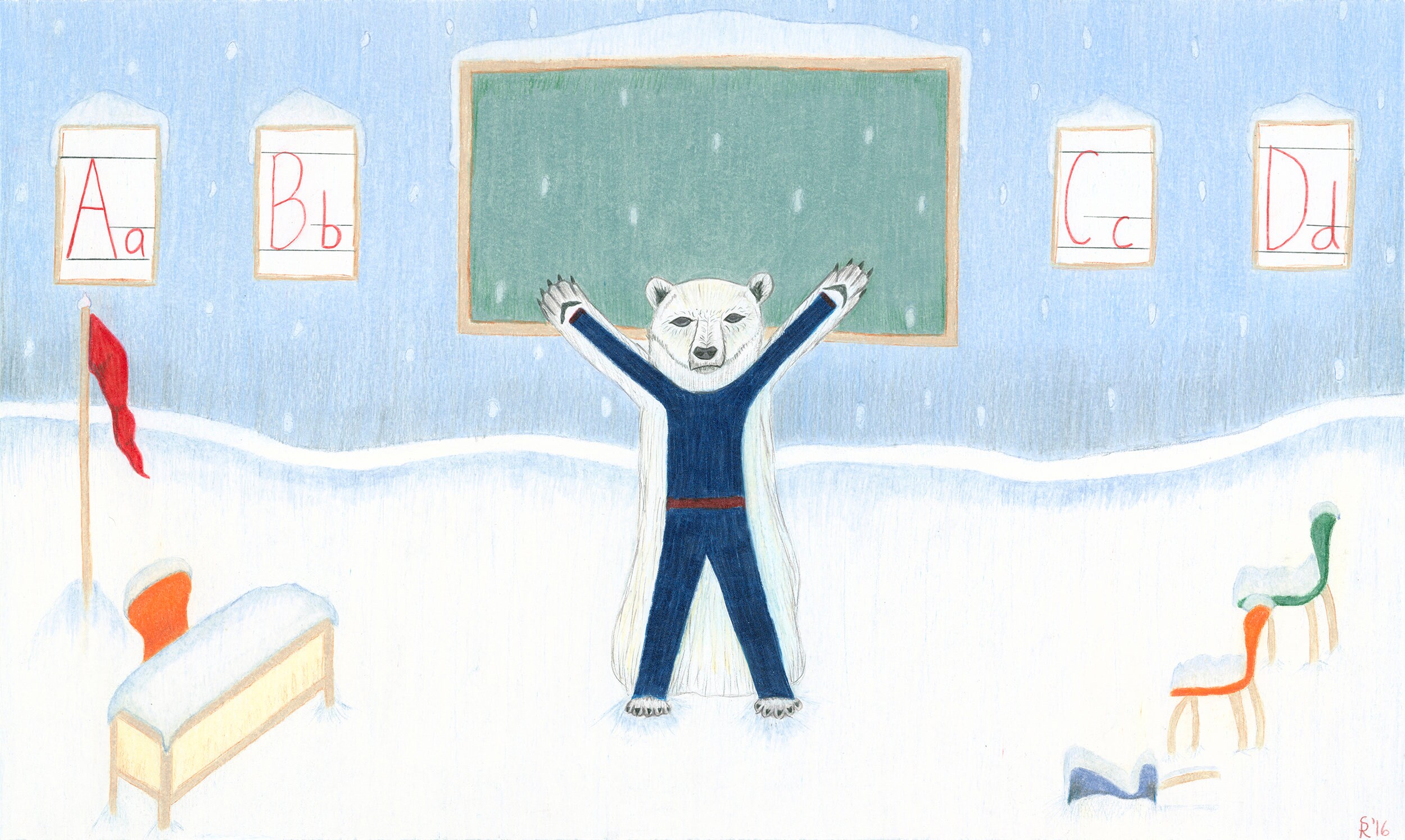 Proud, Polar Bear, Classroom, School Setting, Snow - Etsy