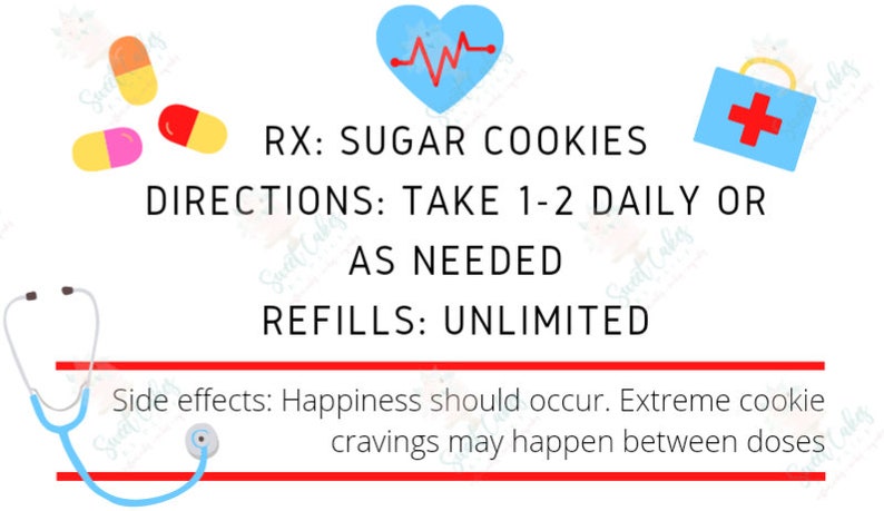 Rx Cookie Label - Etsy