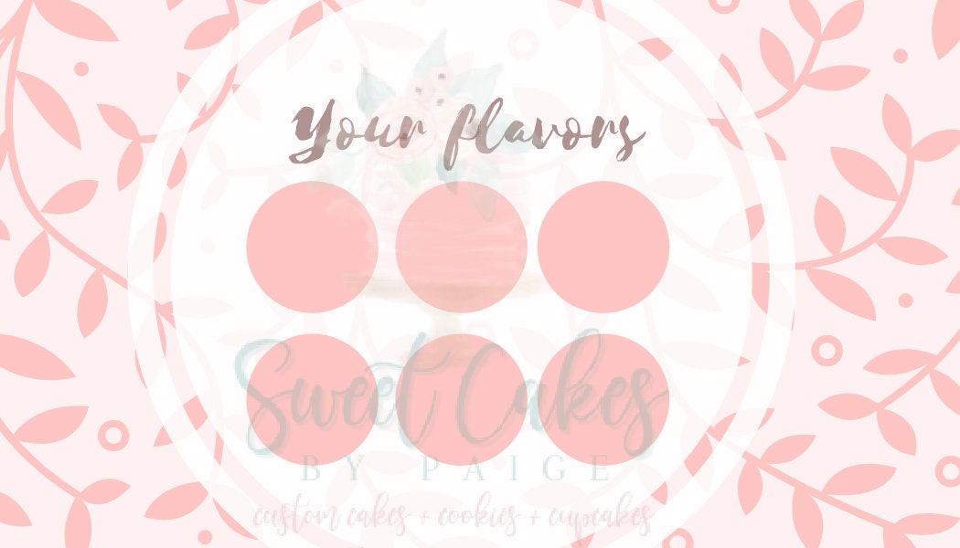 Wedding Cake Tasting Cards - Etsy