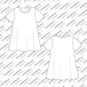PATTERN Basic Women T-shirt Relaxed Fit Tank Top PDF - Etsy