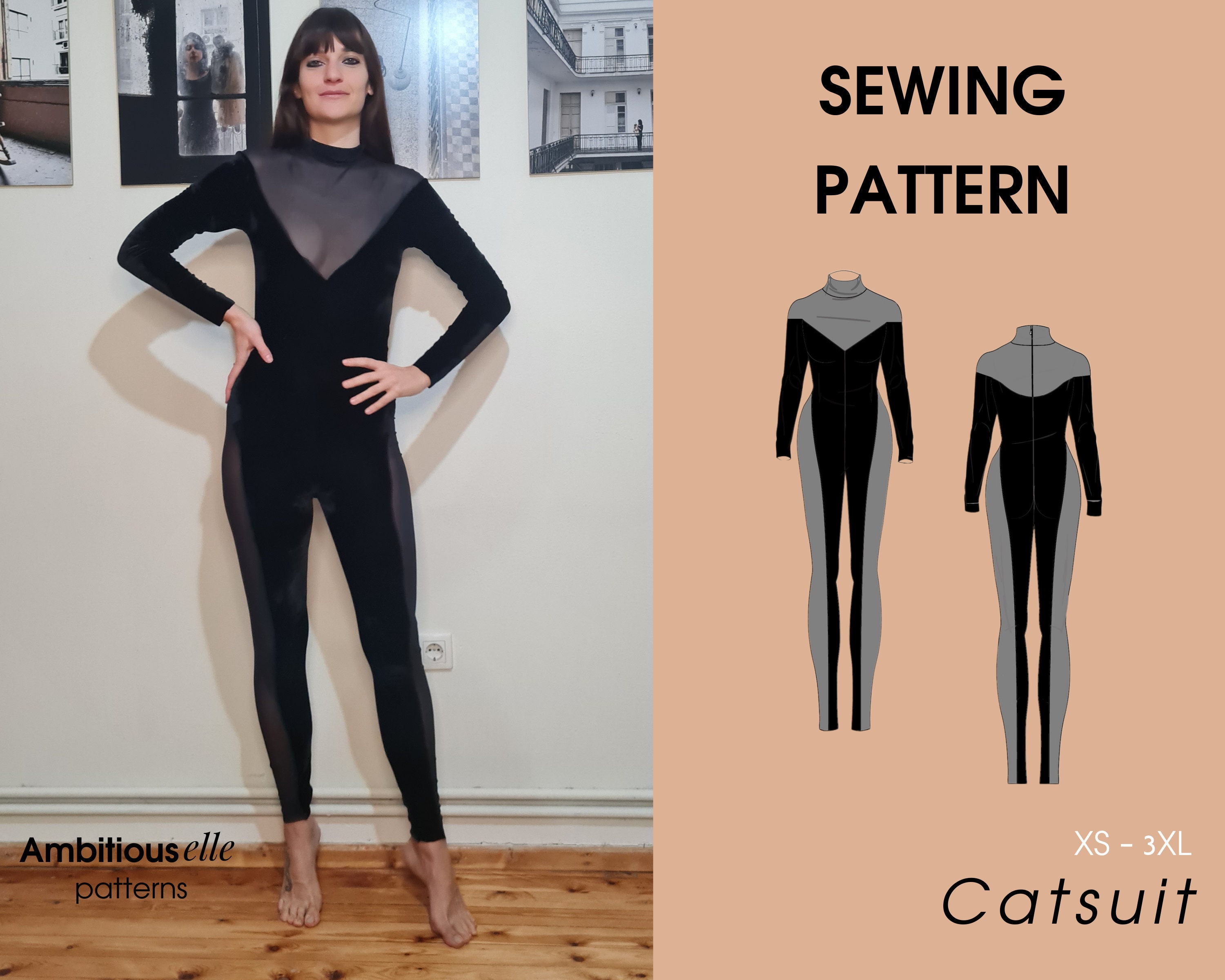 Catsuit Sewing Pattern Leotard Pattern Cosplay Pattern - Etsy Canada