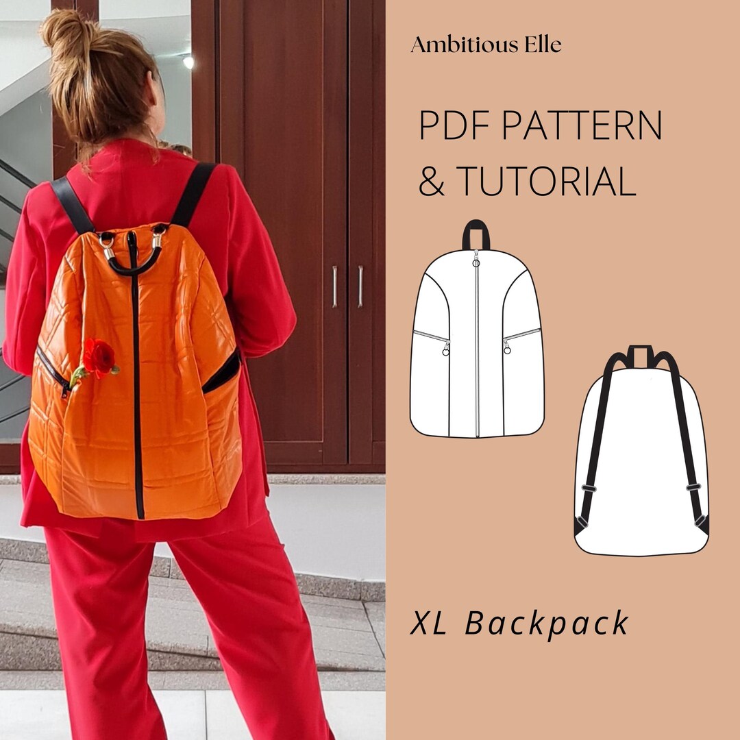 Oversized Backpack Sewing Pattern: City Explorer Bag (PDF Pattern A0/A4 ...