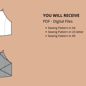 PDF Backless Crop Top Sewing Pattern Open Back Top Sewing Pattern PDF ...
