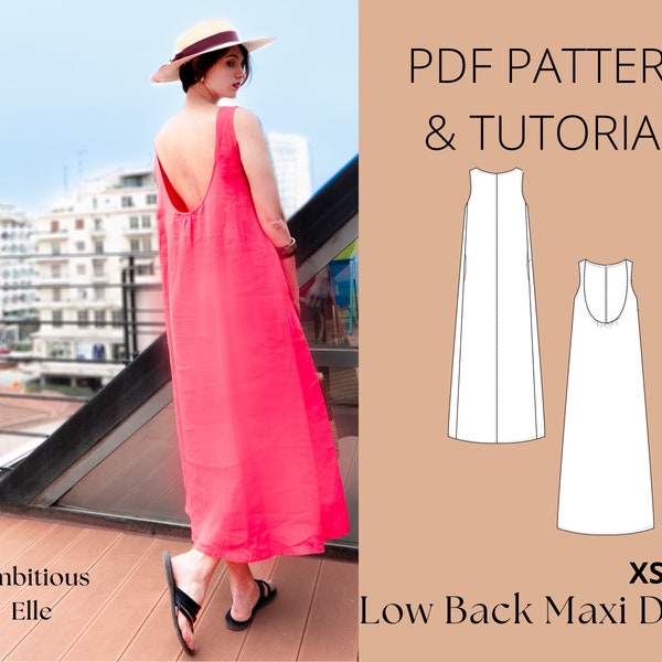 Backless Dress Pattern - Etsy