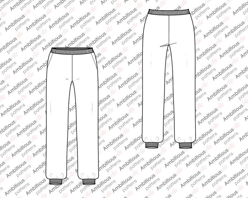 Sweatpants Sewing Pattern PDF Instant Download | Etsy Canada