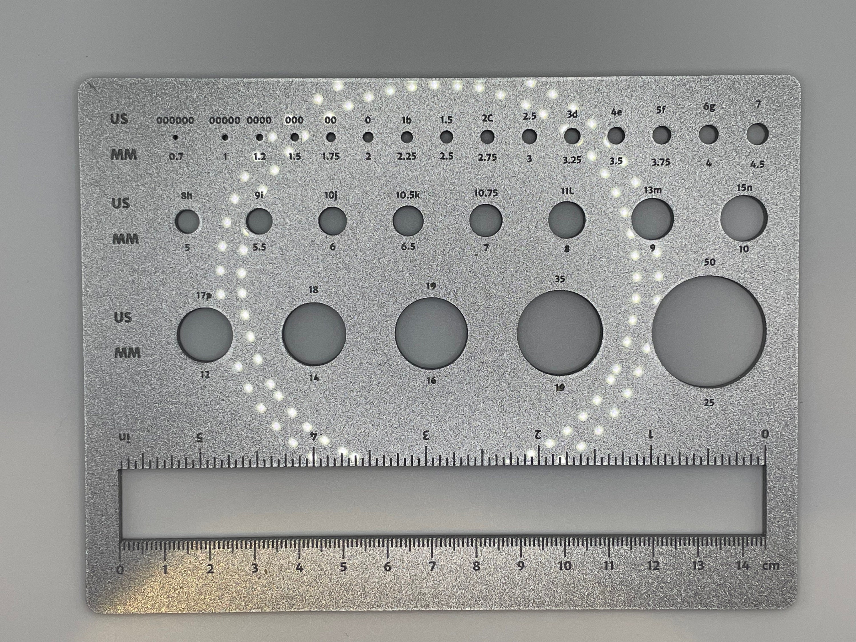 Knitting Gauge Swatch Ruler, Needle Gauge, Acrylic Knitting Accessories ...