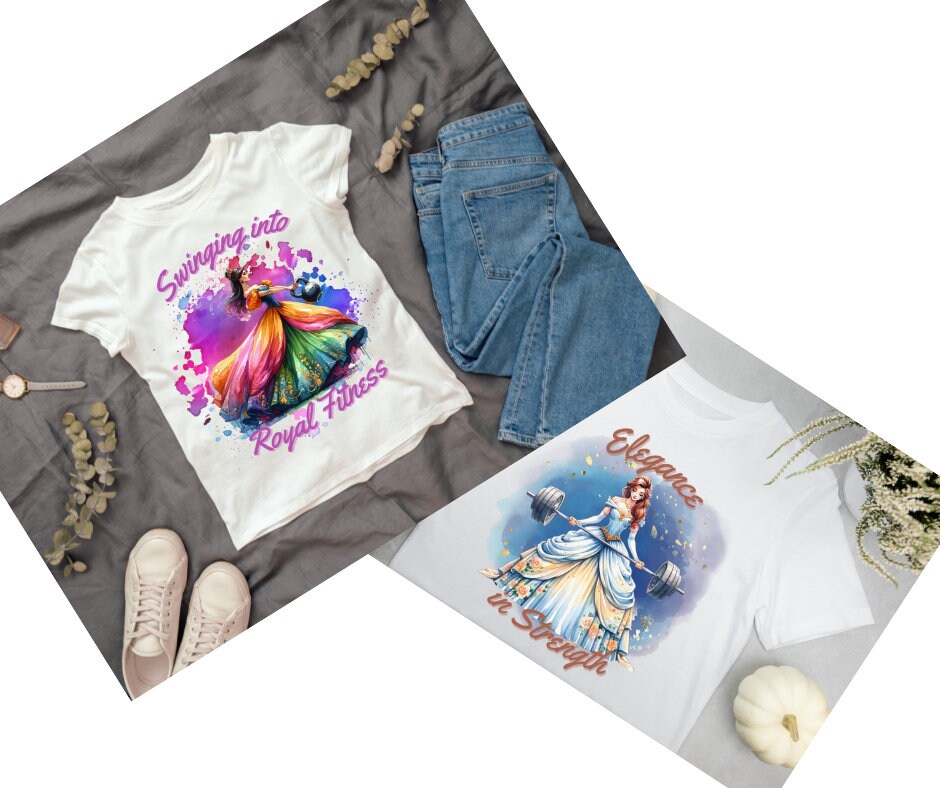 Princess Themed Workout PNG, Cute Princess Exercise Clipart, Fitness ...