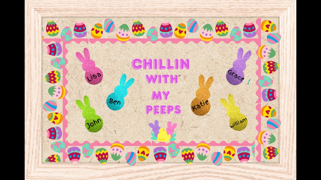 Easter Bulletin Board, Chillin With My Peeps, - Etsy