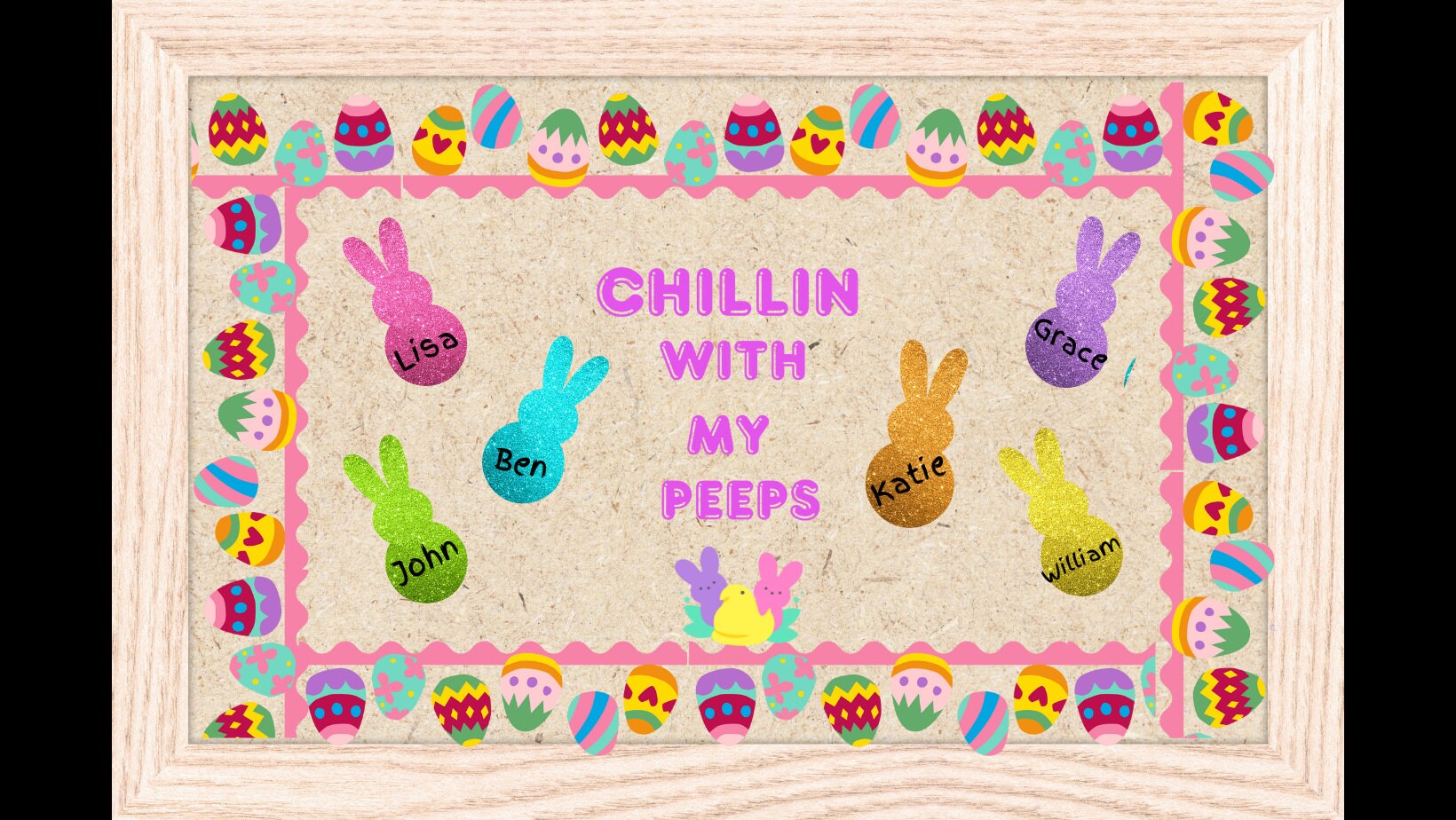 Easter Bulletin Board, Chillin With My Peeps, - Etsy