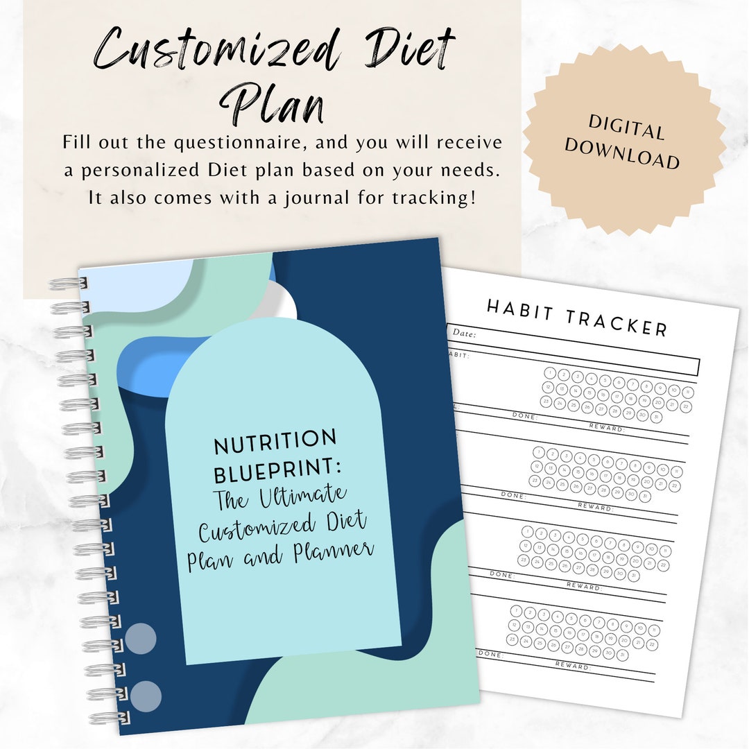 Personalized Diet Plan and Planner Customized Meal Tracker for Healthy ...