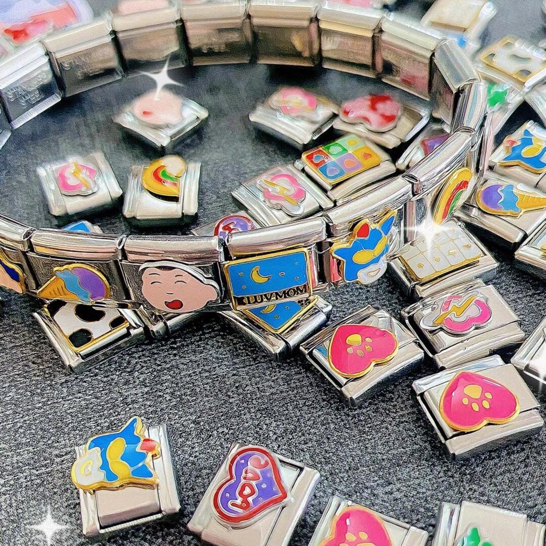Stainless Steel Italian Bracelet Module-diy Enamel Jewelry Friendship ...