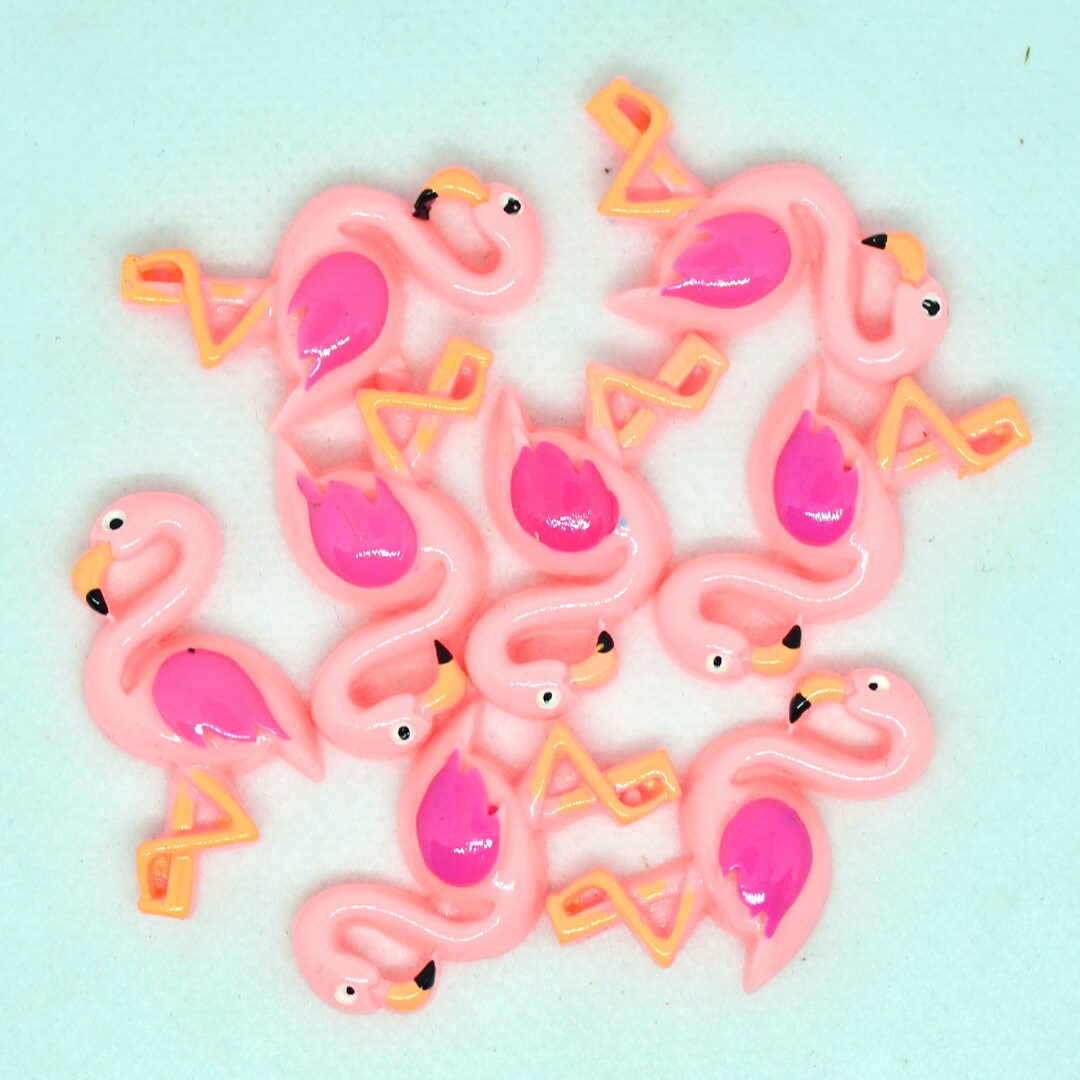 20PCS Resin Flat Back Light Pink Flamingos Cabochons,party Cake ...