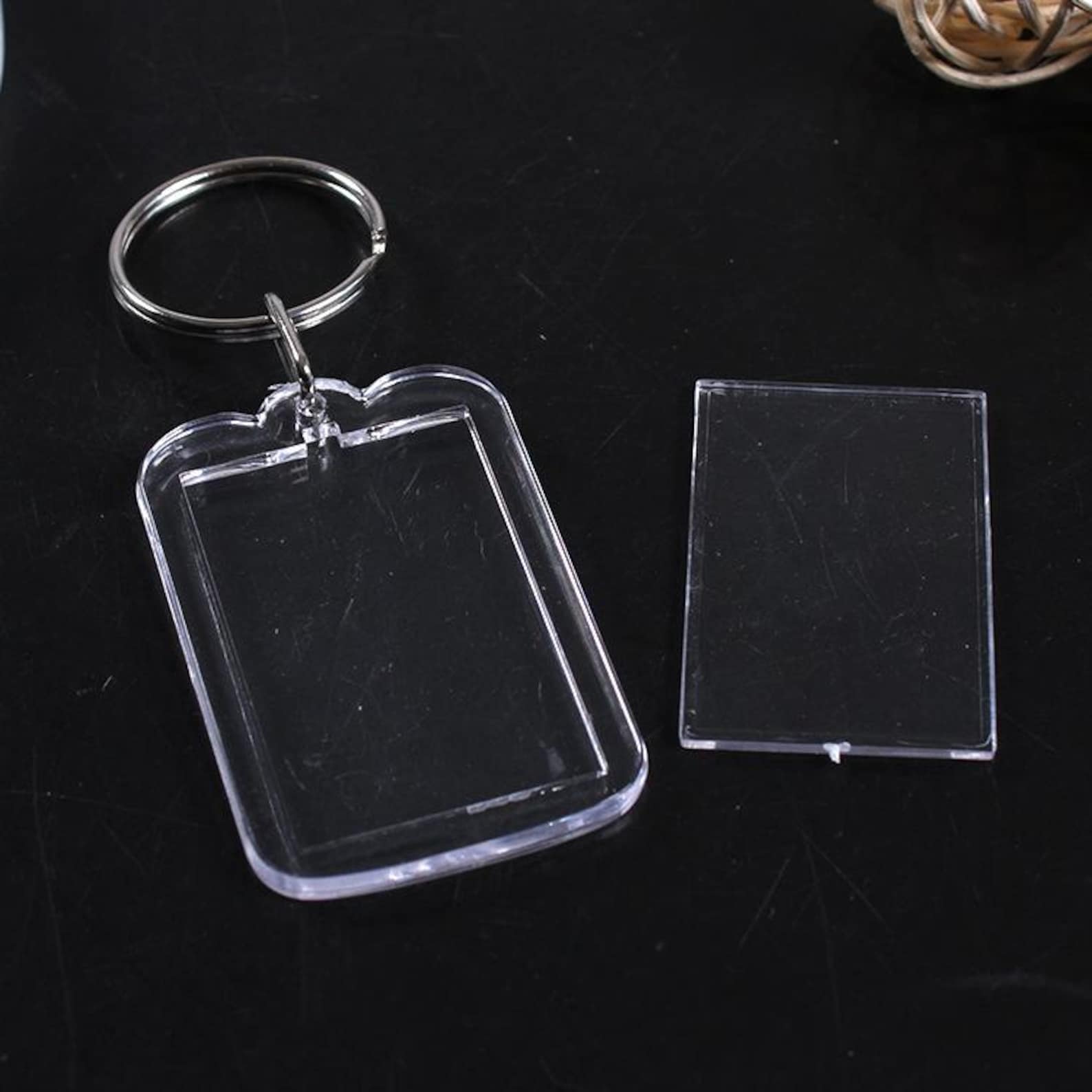 Acylic Blank Keychain-diy Keychain Frame-mini Photo Frame Keyrings ...