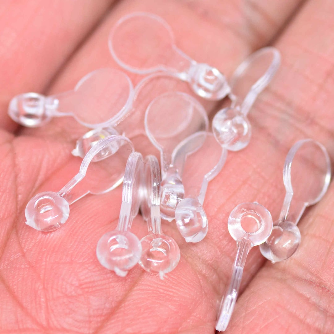 100PCS Acrylic Clear Jewelry Bails,flat Back Cabochon Charm Supplies,d ...