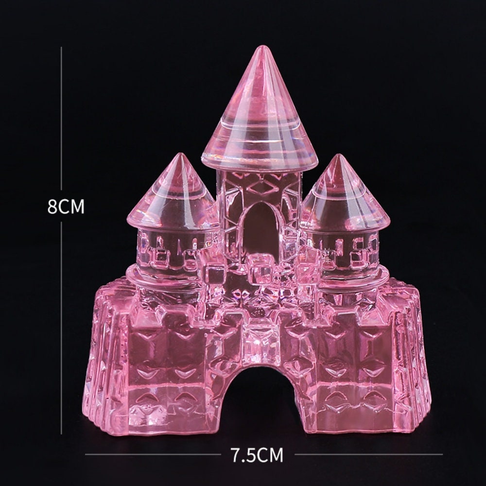Acrylic Clear Crystal Cartoon Castle Miniatures Dollhouse Decoration ...