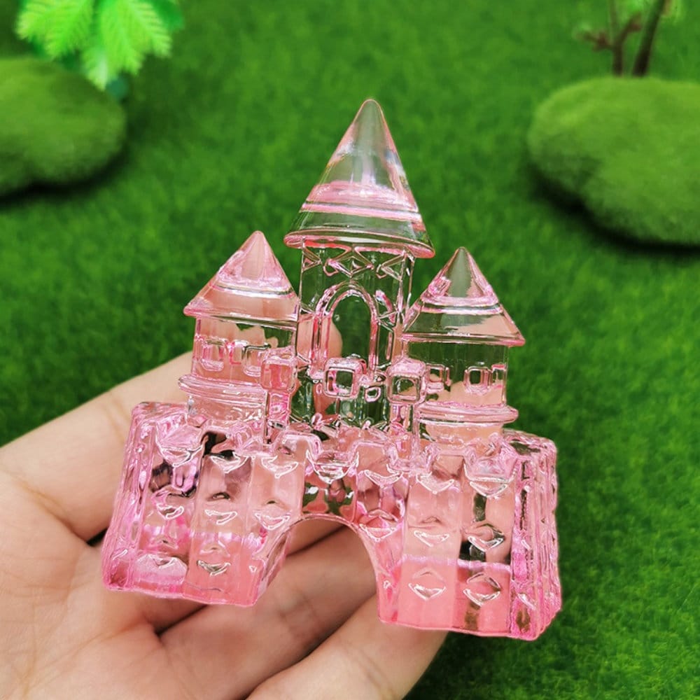 Acrylic Clear Crystal Cartoon Castle Miniatures Dollhouse Decoration ...