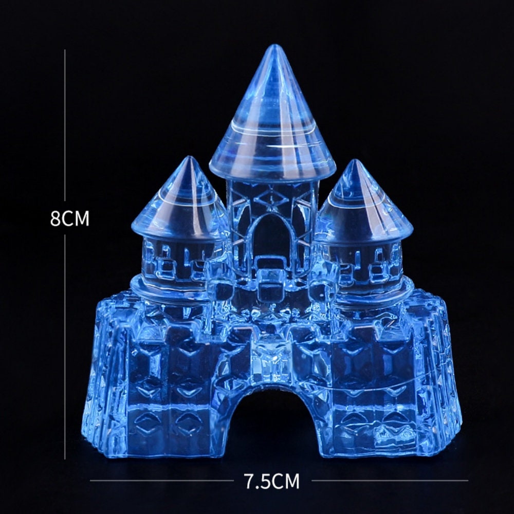 Acrylic Clear Crystal Cartoon Castle Miniatures Dollhouse Decoration ...