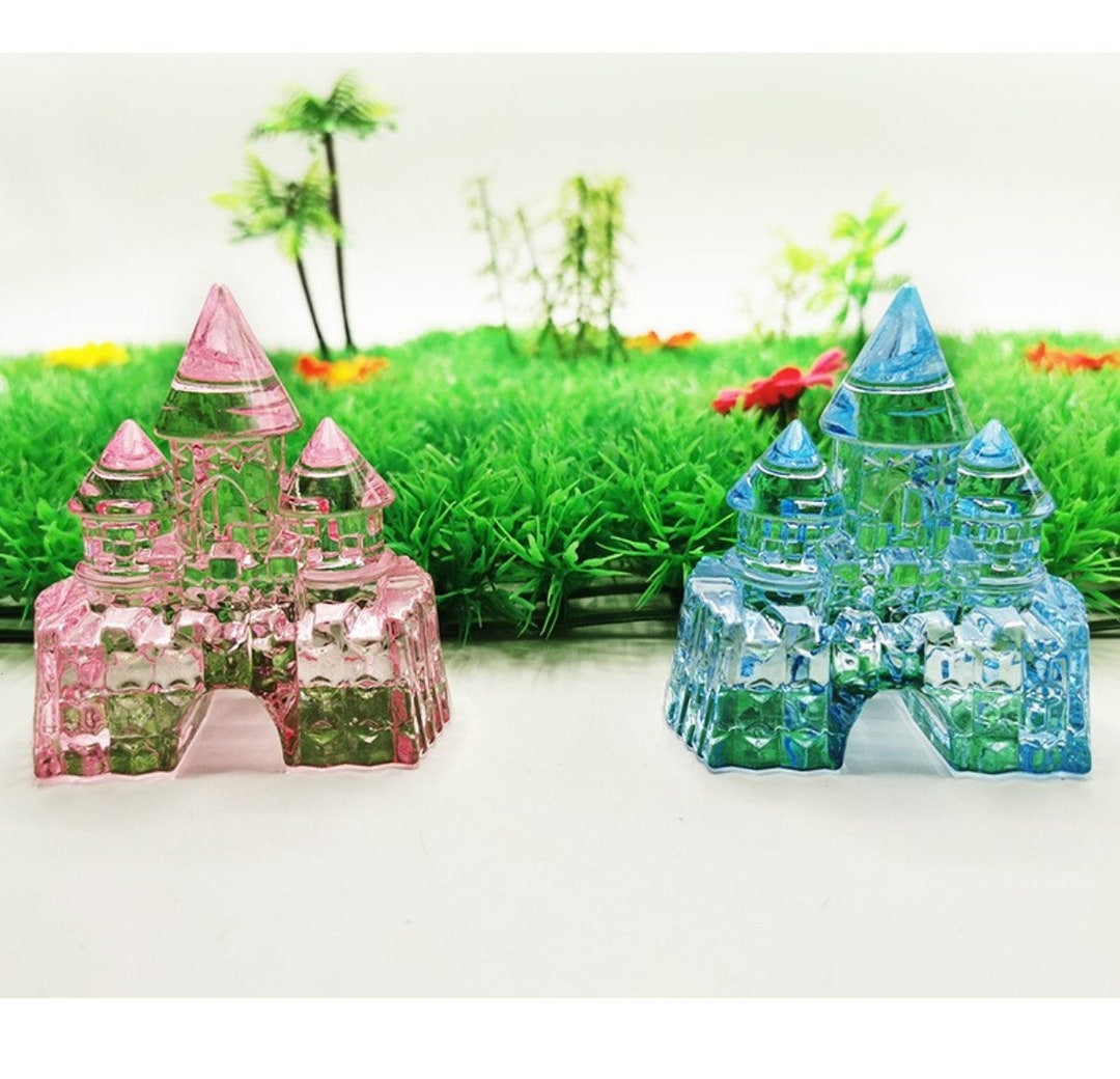 Acrylic Clear Crystal Cartoon Castle Miniatures Dollhouse Decoration ...
