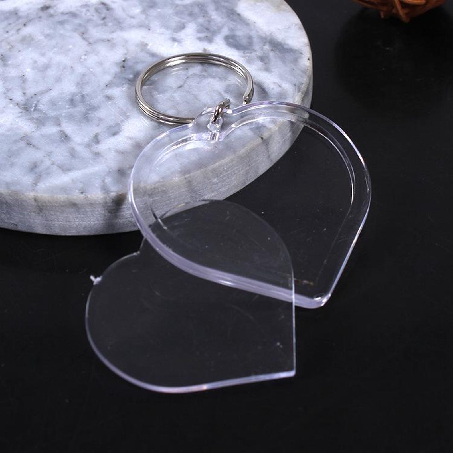 Acylic Blank Keychain-diy Keychain Frame-mini Photo Frame Keyrings ...