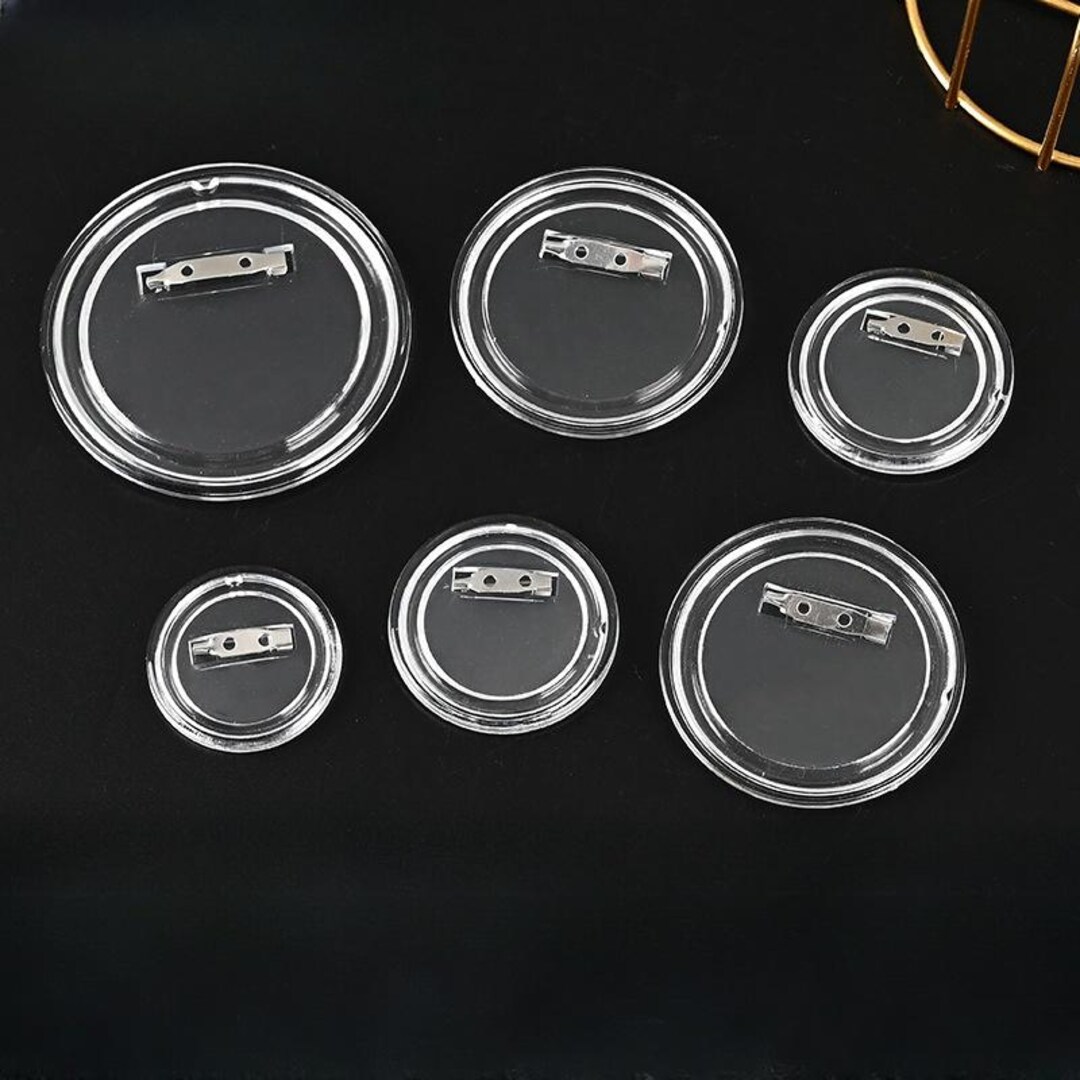 Acylic Blank Clear Badges-transparent Badge Supplies-round Pins-diy ...