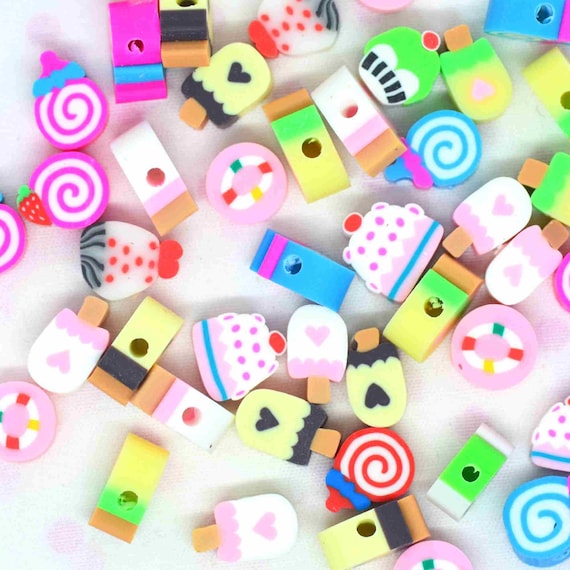 Mixed Polymer Clay Cartoon Desserts Beads-children Bracelet | Etsy