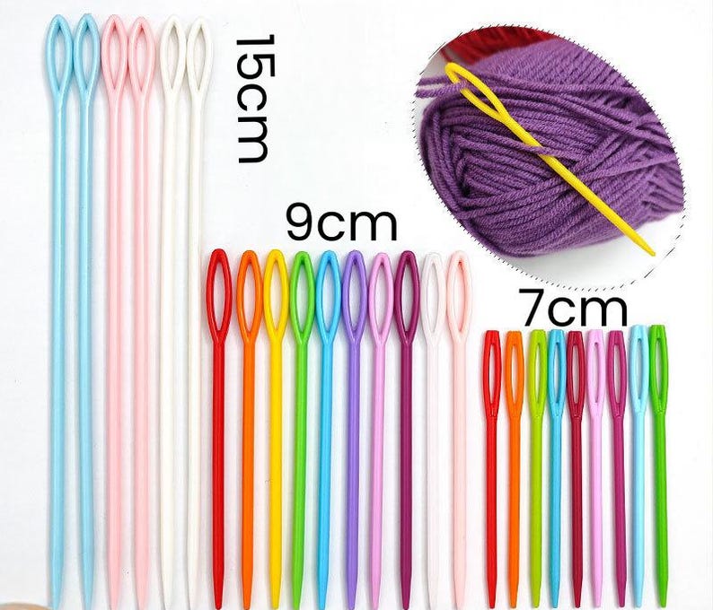 Plastic Sewing Needle-big Eye Embroidery Needles Sewing Tools-blunt ...