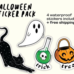 STICKER PACK Halloween Spooky Waterproof Stickers | Laptop Sticker ...