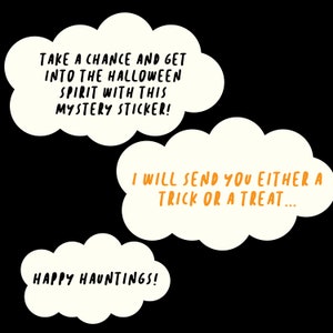 MYSTERY STICKER Halloween Trick or Treat Jack-o-lantern - Etsy