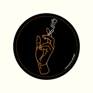 Smoking Blunt Vinyl Waterproof Sticker High Cannabis | Etsy