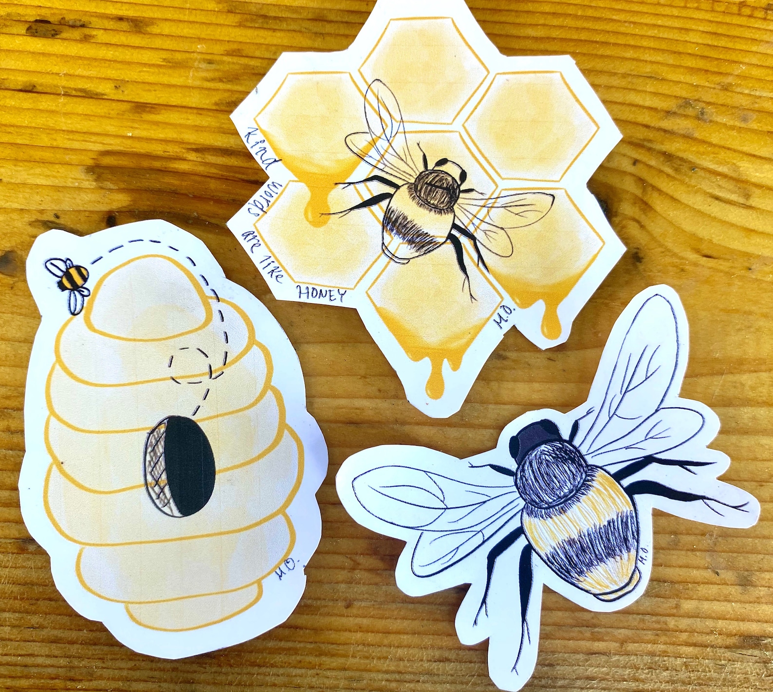 Bee Stickers | Etsy