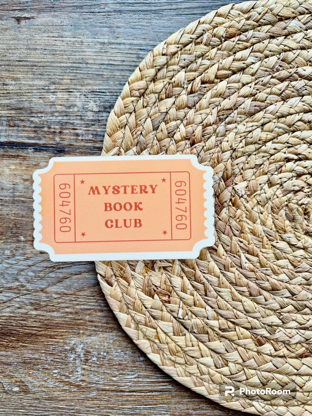 Mystery Book Club Ticket Sticker - Etsy