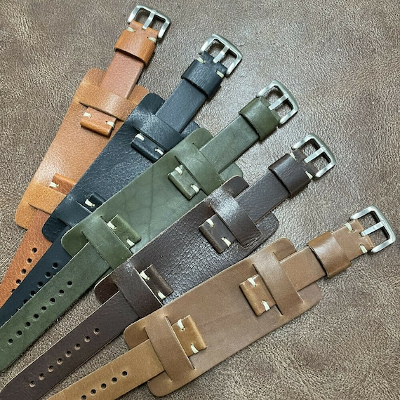 Size 18/20/22mm Handmade Biker Bund Style Cow Leather Watch - Etsy