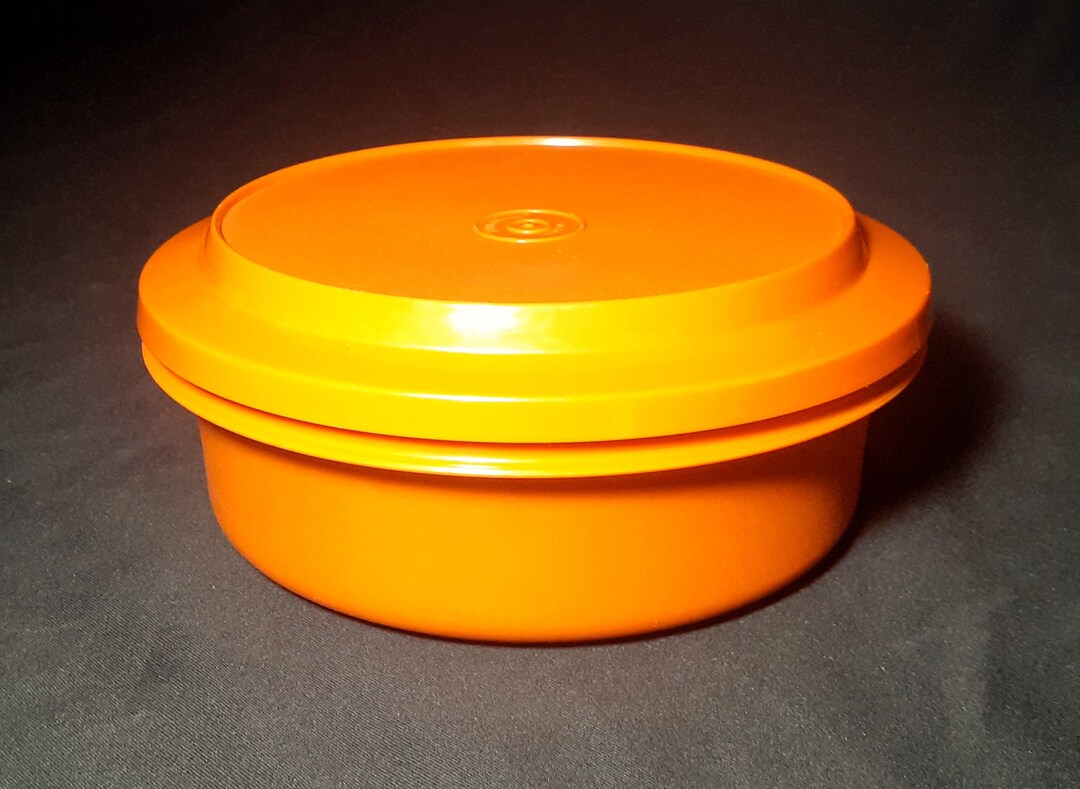 Vintage 1980's Orange Tupperware Covered Container 1253 With Lid 1207 ...