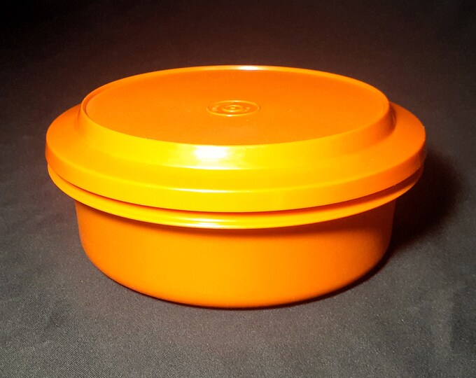 Vintage 1980's Orange Tupperware Covered Container 1253 With Lid 1207 ...