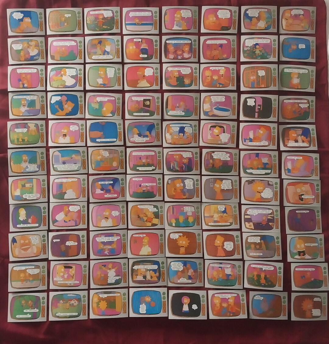 Complete Set of 88 1990 the Simpsons Trading Cards W/o Stickers - Etsy