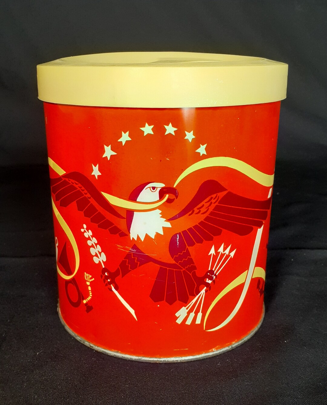 Vintage Proctor and Gamble Patriotic Red and Yellow Shortening Can With ...