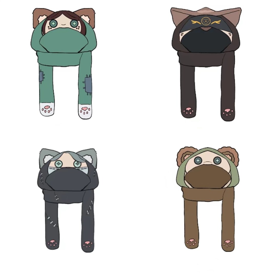 Identity V Winter Character Hats With Mittens Gardener, Prisoner, Seer ...