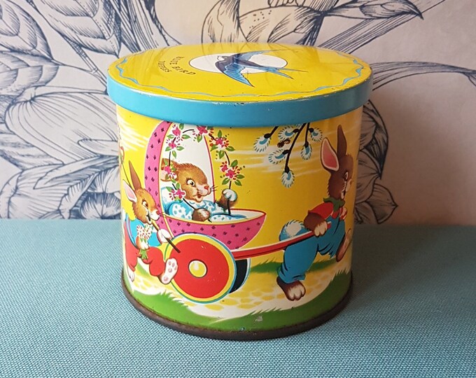 Vintage Easter Toffee Tin- Bluebird Toffee Tin - 1960/70's Lovely ...