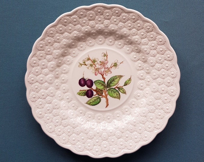 Antique Copeland Spode Plate-transfer and Hand Painted-damson Fruit ...