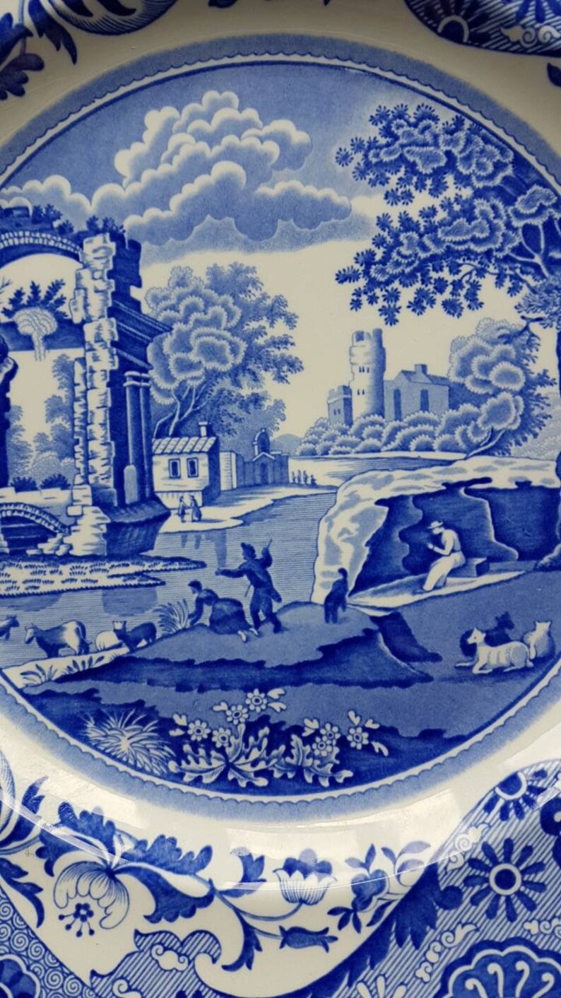 Spode 'blue Italian' Spode Design Dinner Plate Blue - Etsy UK