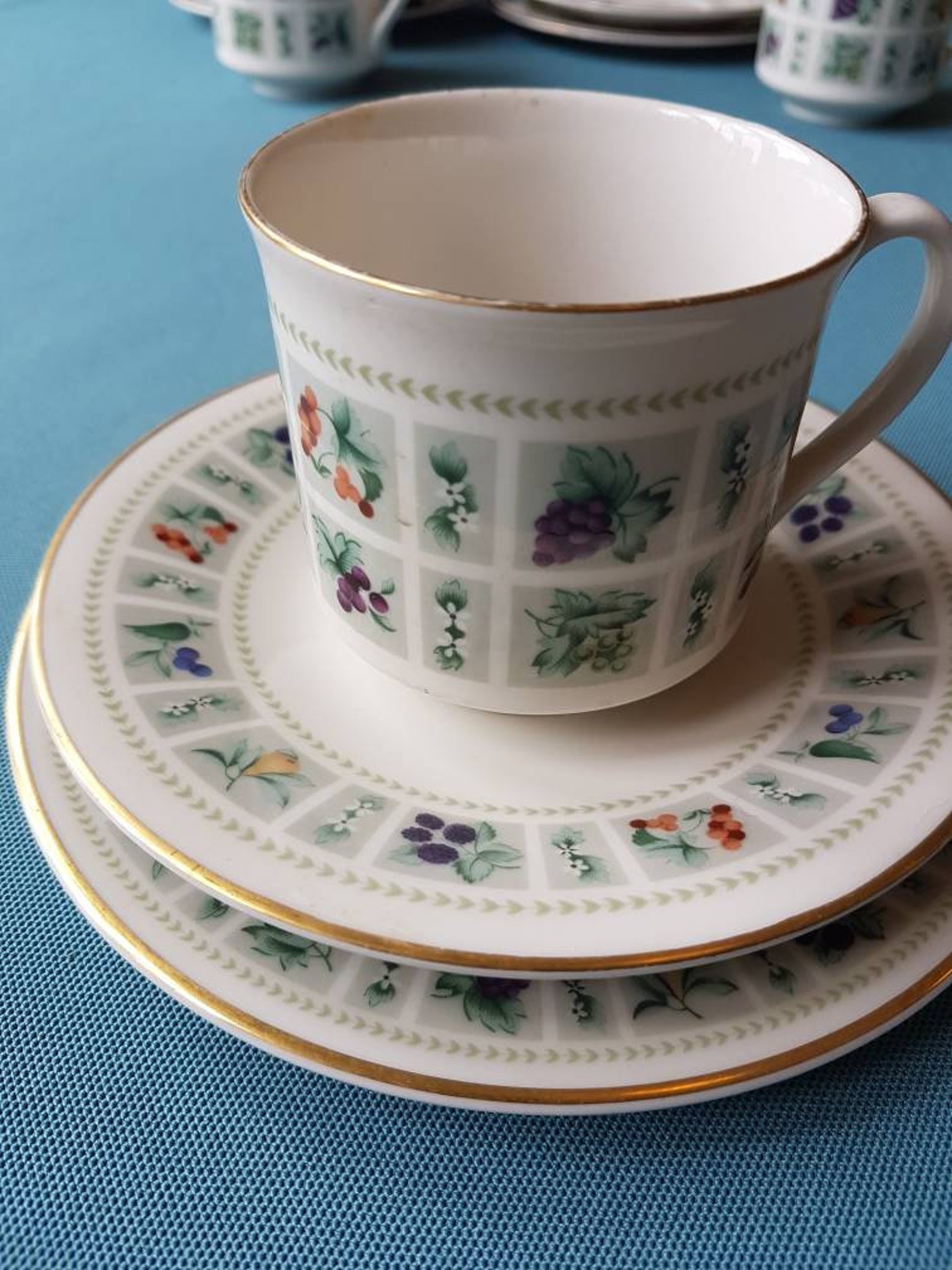 Vintage Royal Doulton 12 Piece Tea Set Tapestry Design-tea - Etsy UK