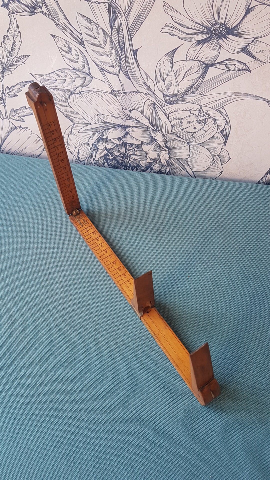 Antique Wood and Brass Fold Out Foot Measure/rule-measures Foot Size 1 ...