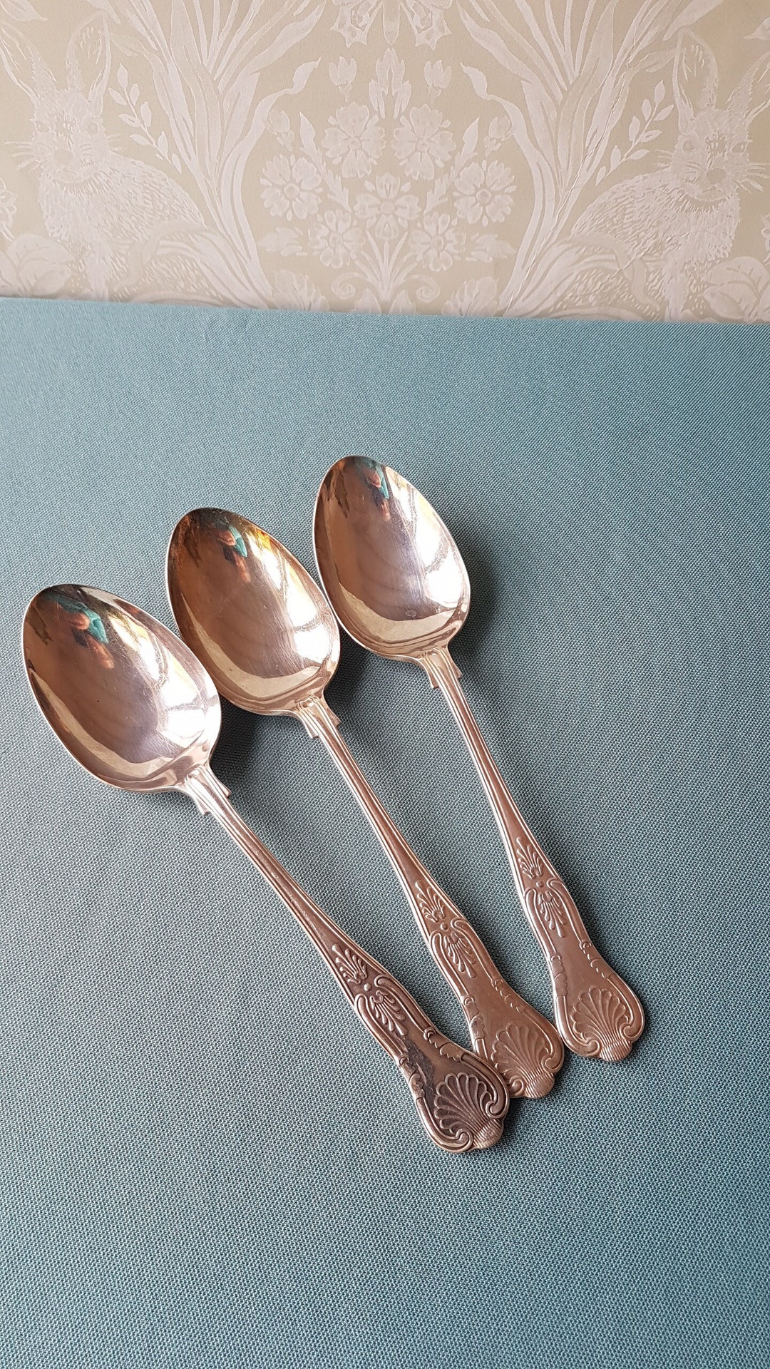 Three Vintage Kings Pattern Table/serving Spoons Made in Sheffield ...