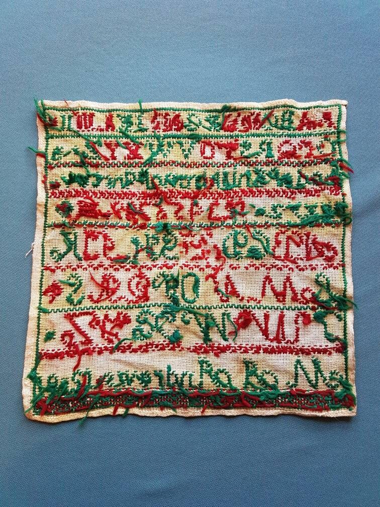 Vintage Child's Sampler Handmade Alphabet Sampler Made in | Etsy