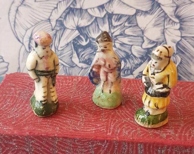 Vintage French Christmas Feve Galette Des Rois Figures-three Different ...