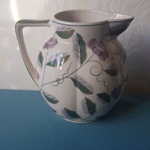 Vintage Laura Ashley Hand Painted Jug Holds One and Half Pints 1992 ...