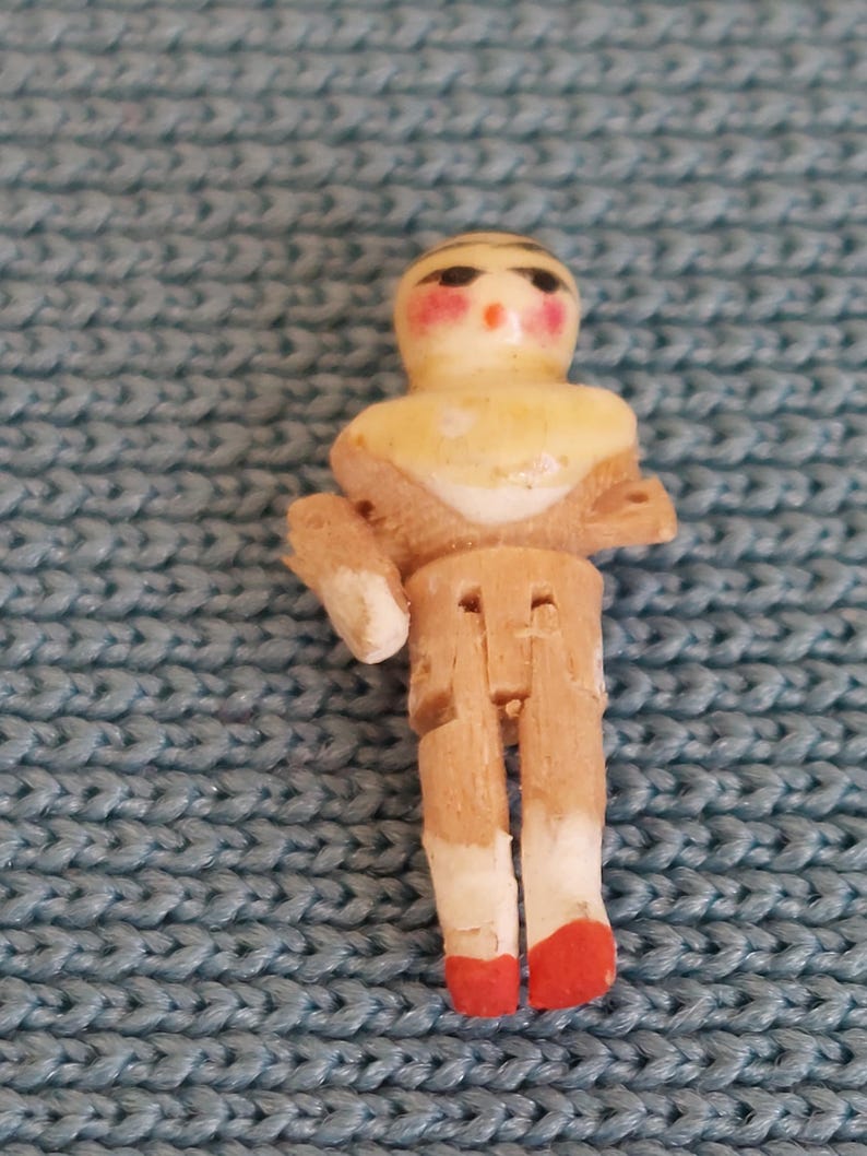 Antique Wooden Doll"the Smallest Doll in the World" Inside Wooden Egg ...