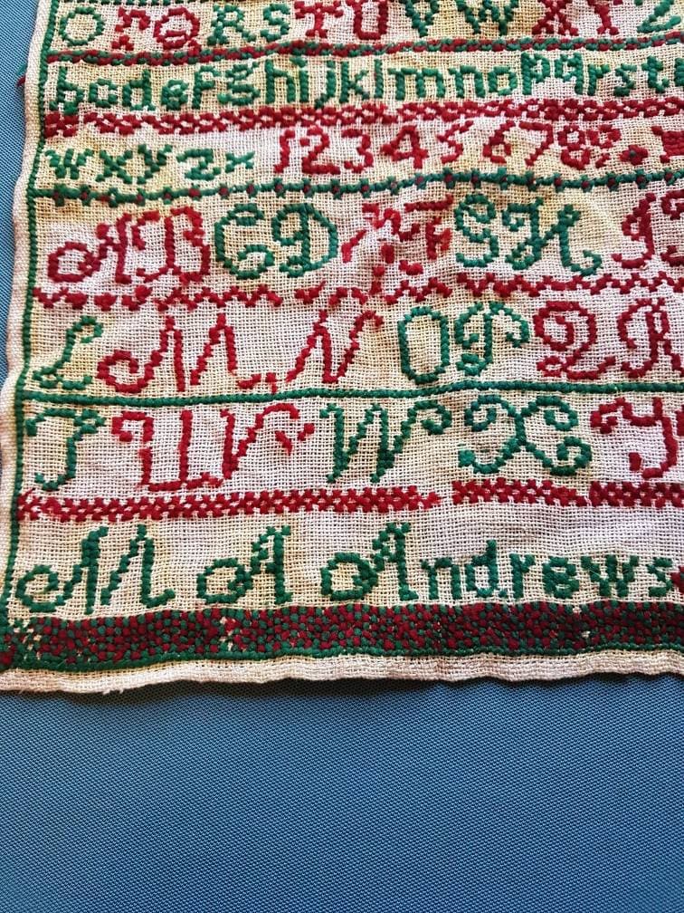 Vintage Child's Sampler Handmade Alphabet Sampler Made in | Etsy