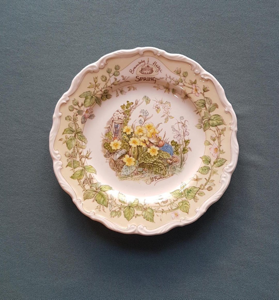 Brambly Hedge Plate-spring-bone China-royal Doulton-collectable Plate ...